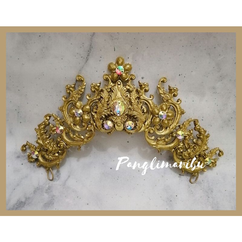 Jual Siger tari / mahkota / aksesoris kepala / siger 3D / permata resin ...