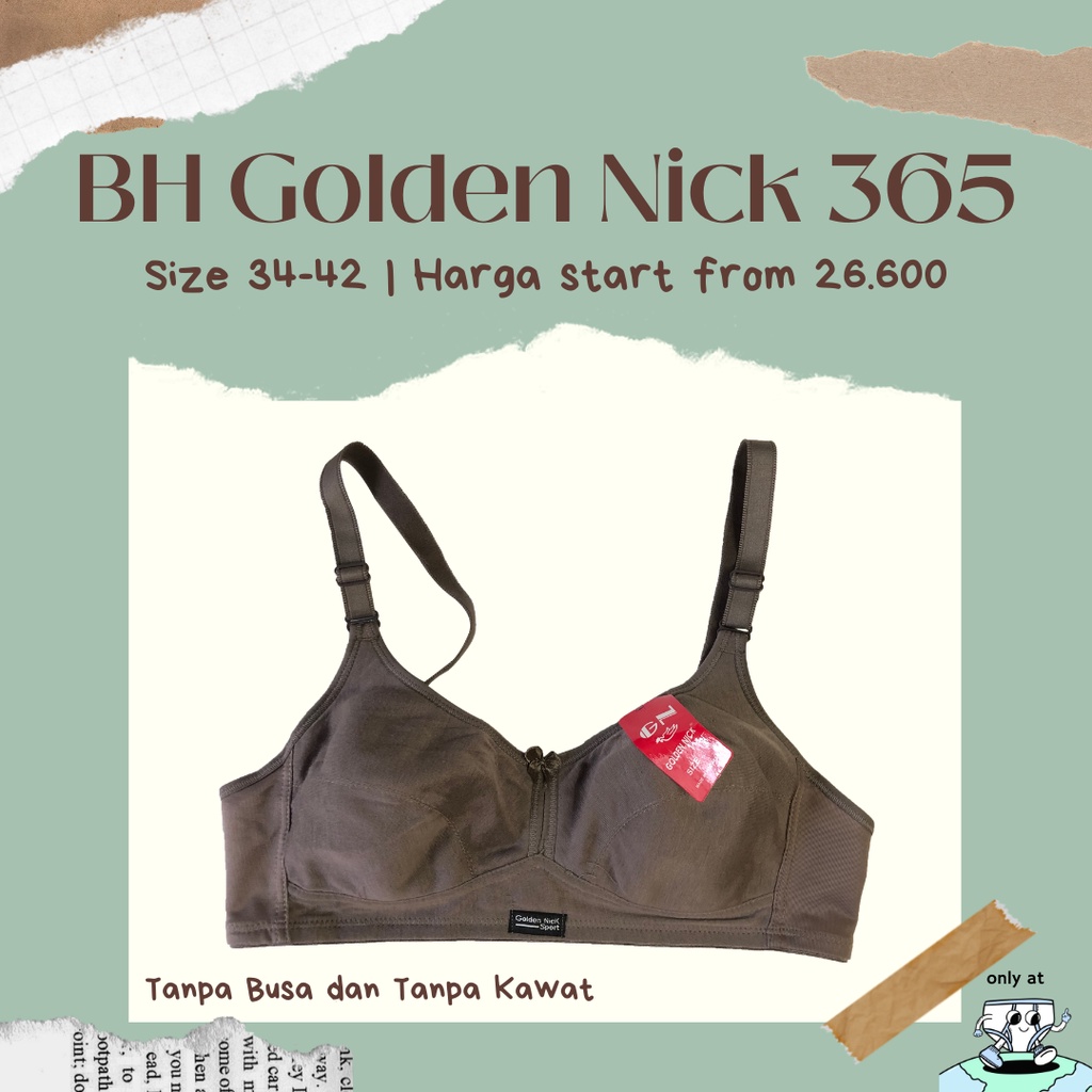 Jual Bra Golden Nick 365 - Tanpa Busa Tanpa Kawat Kait 2 Sport Bra - BH - Pakaian Dalam Wanita ...