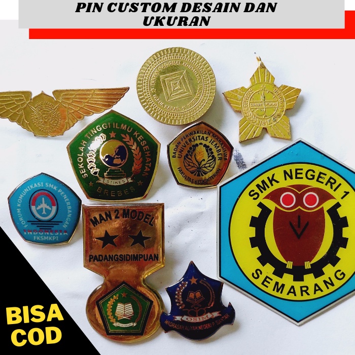 Jual Pin custom lencana custom kuningan custom atribut custom | Shopee ...