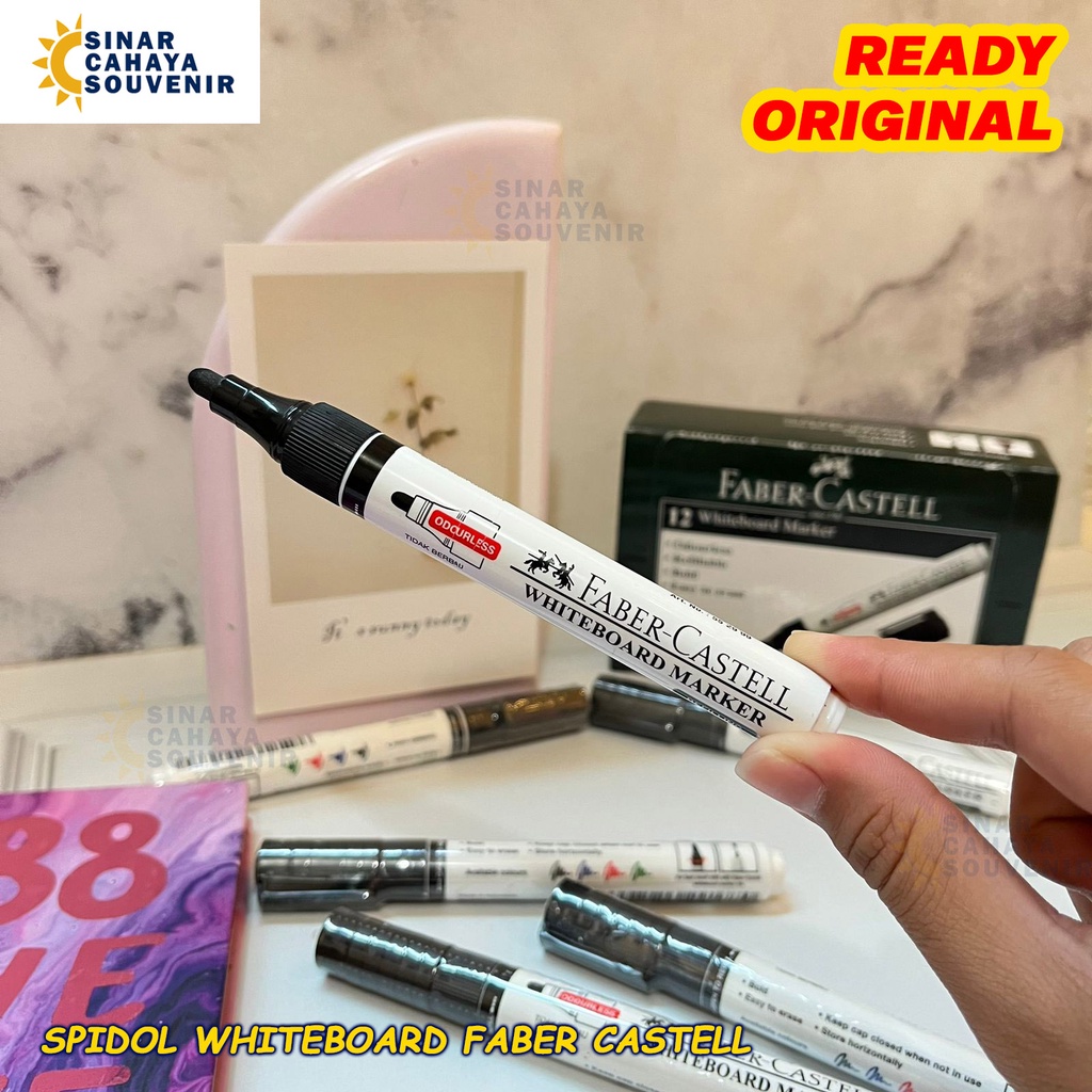Jual Spidol Whiteboard Faber Castell Hitam | Spidol Papan Tulis ATK ...