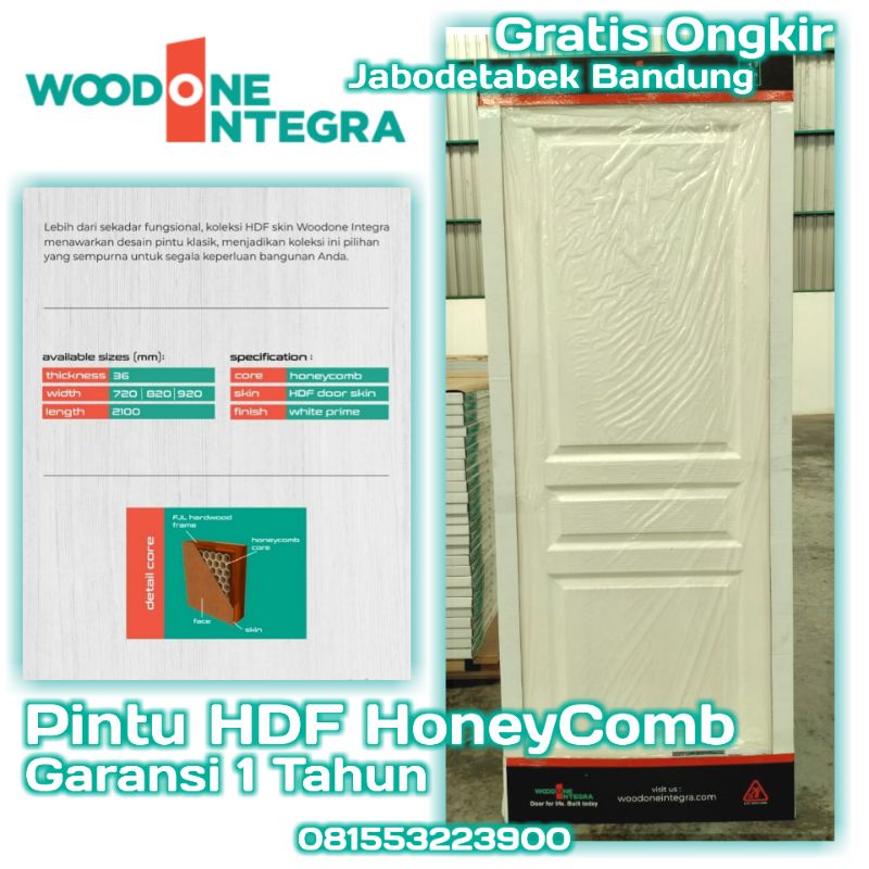 Jual Pintu Woodone Integra HDF Panel Model Cantik Minimalis Gratis Ongkir Jakarta Bogor ...