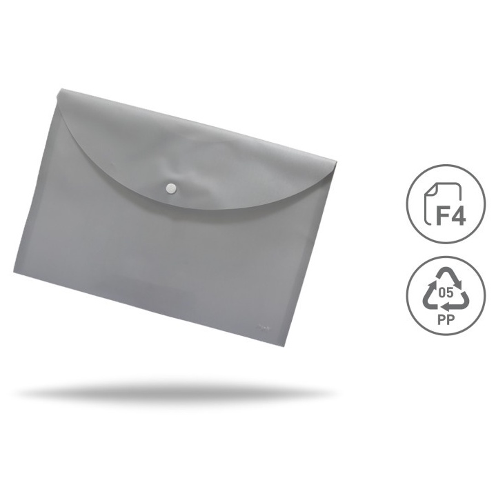 Jual Bantex Map Kancing Plastik Folio F4 Amplop Dokumen Silver | Shopee ...