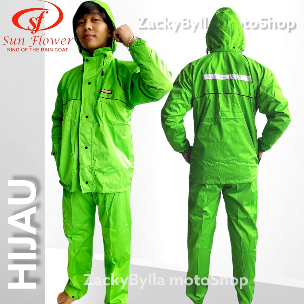 Jual Jas Hujan Sunflower Original Raincoat Sun Flower Setelan Jaket dan ...