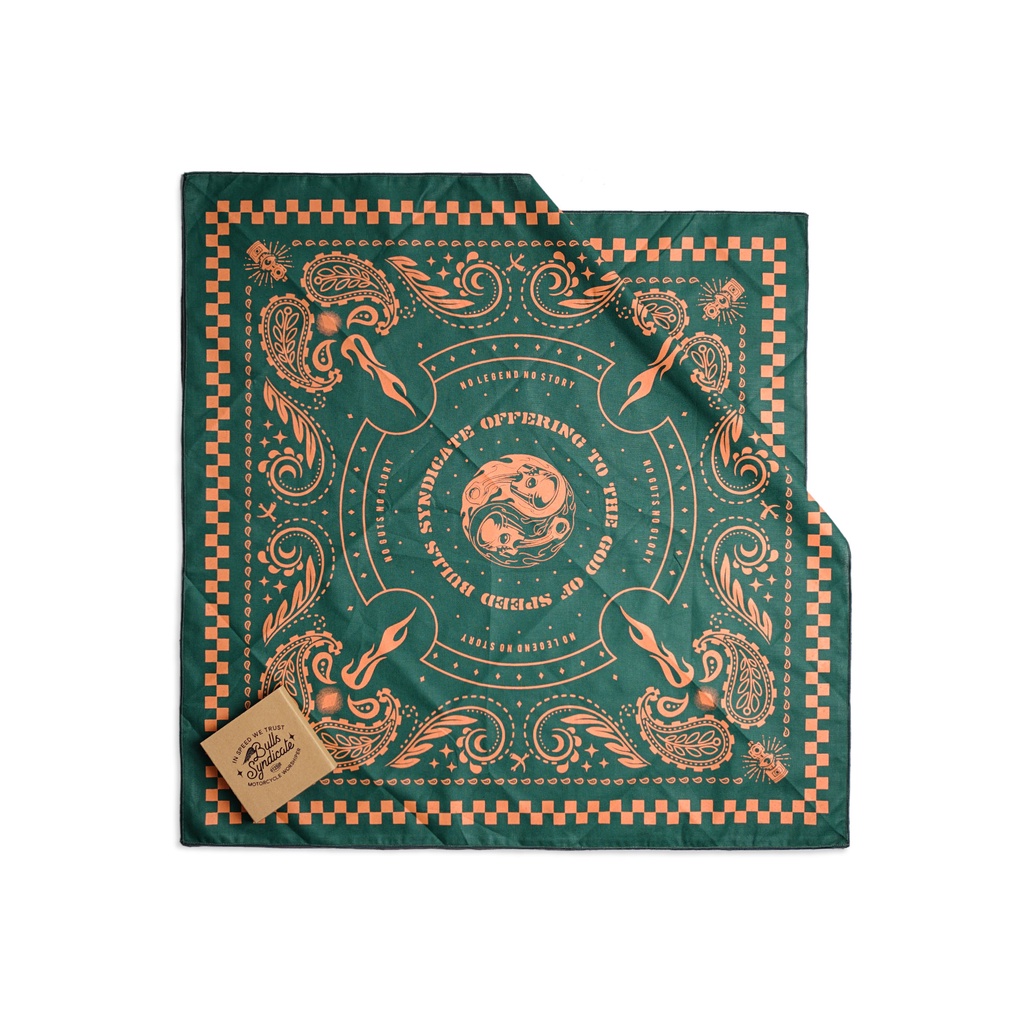 Jual BULLS SYNDICATE Bandana Bs Green paisley | Shopee Indonesia