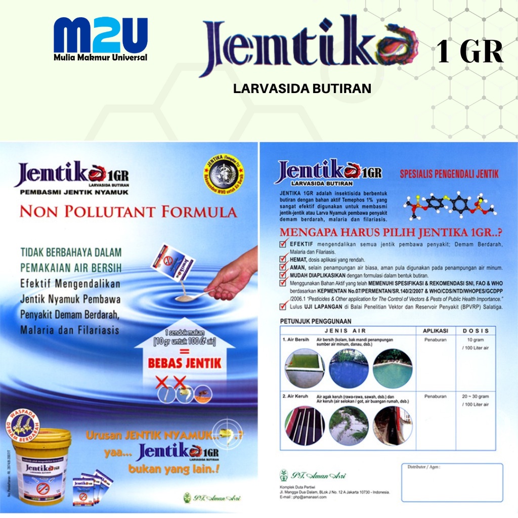 Jual OBAT JENTIK NYAMUK JENTIKA 1GR - 1 KG / LARVASIDA SEJENIS DENGAN ...