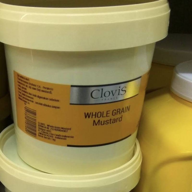 Jual Clovis whole grain mustard 1kg | klovis dijon mustard | dressing ...
