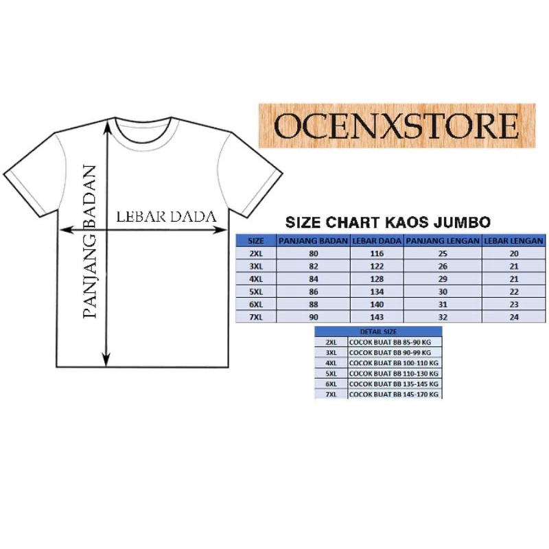 Jual KAOS DISTRO JUMBO 4XL 5XL 6XL 7XL BAJU BIG SIZE XXXXXL | Shopee ...