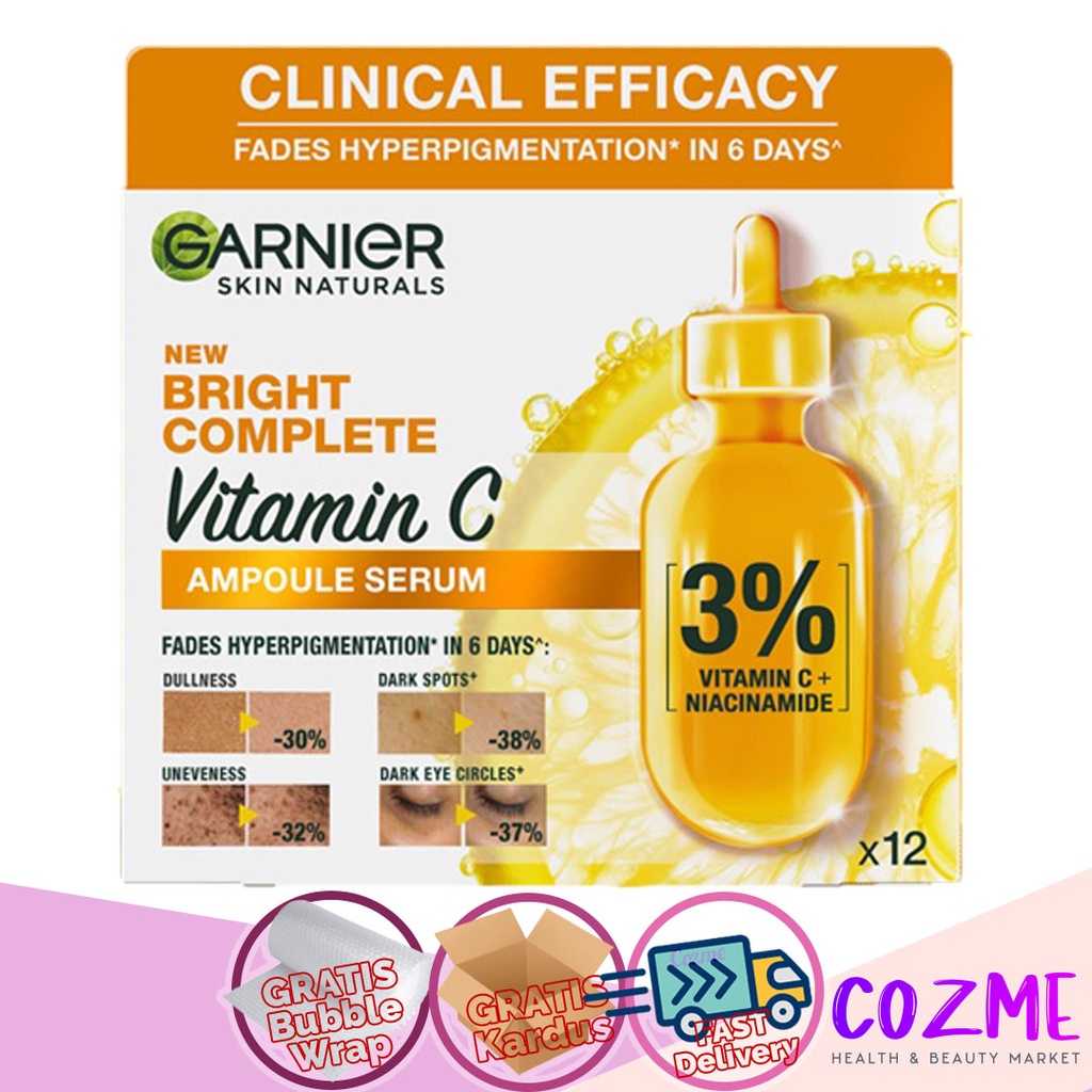 Jual GARNIER Bright Complete Vitamin C Ampoule Serum 1.5mL x 12pc ...