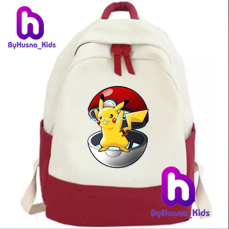Jual TAS RANSEL ANAK POKEMON GO PIKACHU BACKPACK ANAK UNISEX COWO CEWE ...
