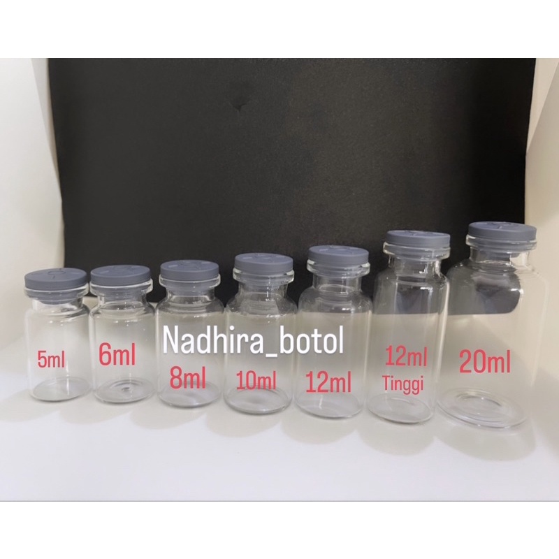 Jual (PAKET ISI 50) Botol vial / Botol Kaca / Botol pinicilin /Botol ...