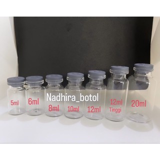 Jual (PAKET ISI 50) Botol vial / Botol Kaca / Botol pinicilin /Botol ...