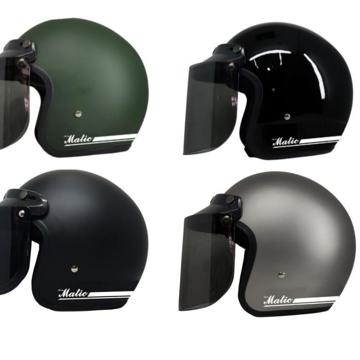 Jual Pasti Populer Helm Bogo Retro Untuk Motor Matic Cewek Cowok Helm ...