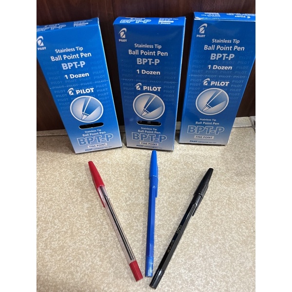 Jual Pena Pilot BPTP fine 0.5 mm warna Hitam/Biru/Merah | Shopee Indonesia