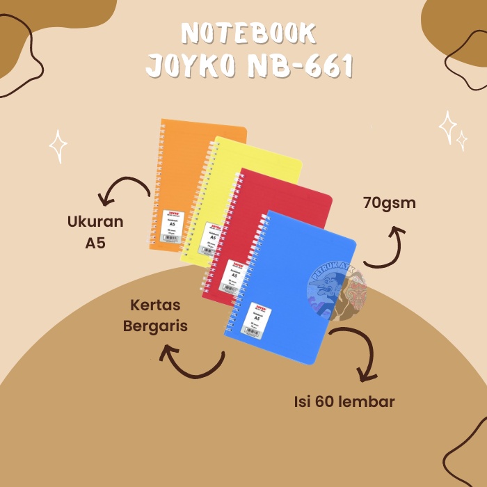 Jual [PCS] NOTEBOOK / BUKU NOTES SPIRAL A5 JOYKO NB-661* | Shopee Indonesia