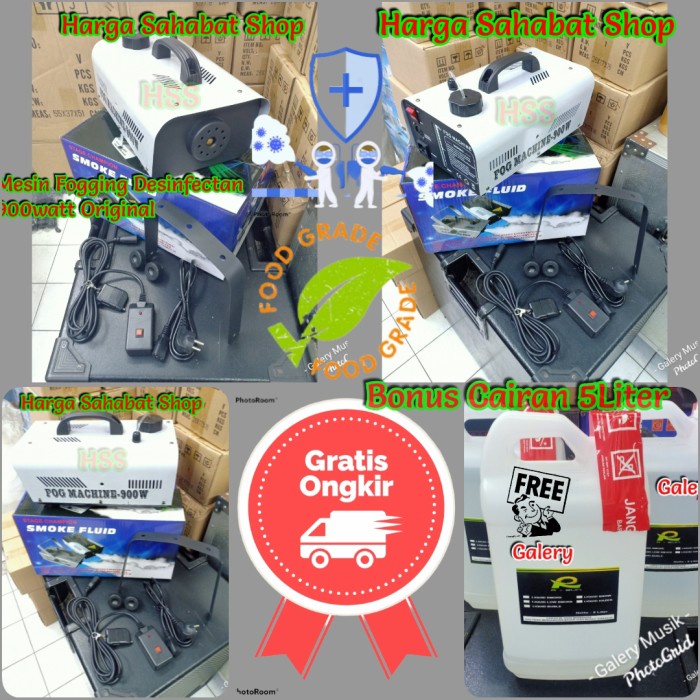 Jual Mesin smoke panggung / mesin fogging asap 900W bonus ya liquid 5L ...