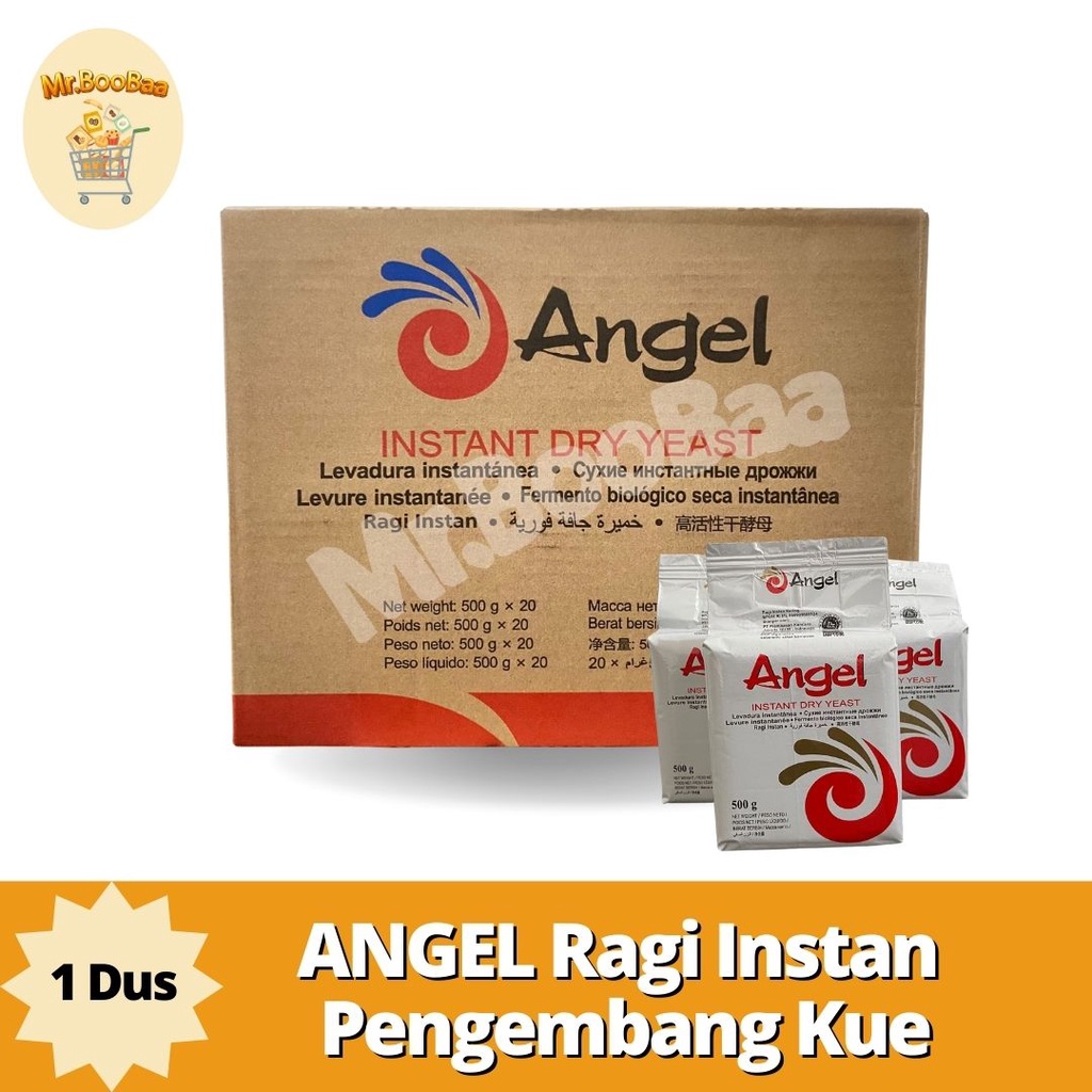 Jual ANGEL Ragi Instan 500gr / Pengembang Kue / Instant Dry Yeast White ...