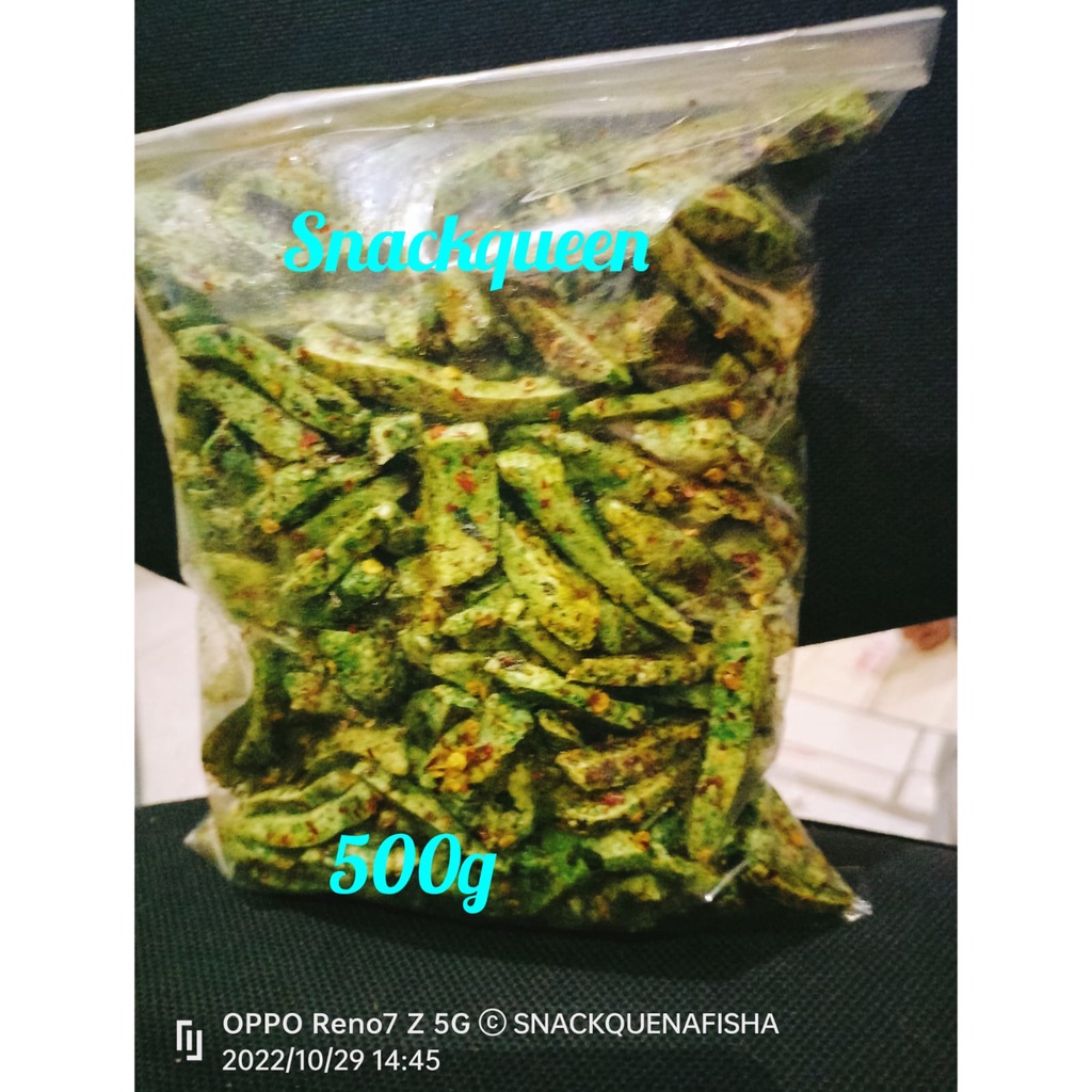 Jual Basreng baso goreng pedas bumbu cabe hijau isi 500gram | Shopee ...