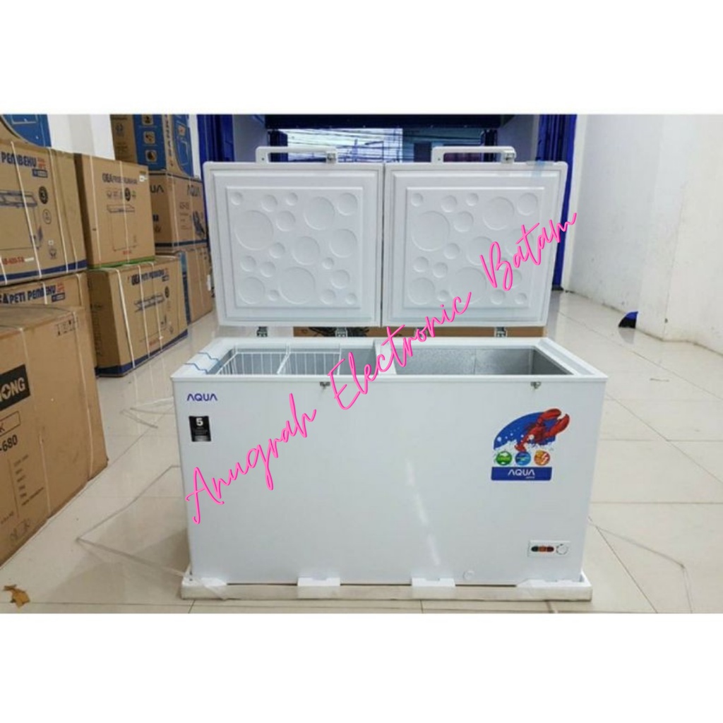 Jual AQUA AQF 455 CHEST FREEZER BOX 430 L LEMARI PEMBEKU 430 LITER ...