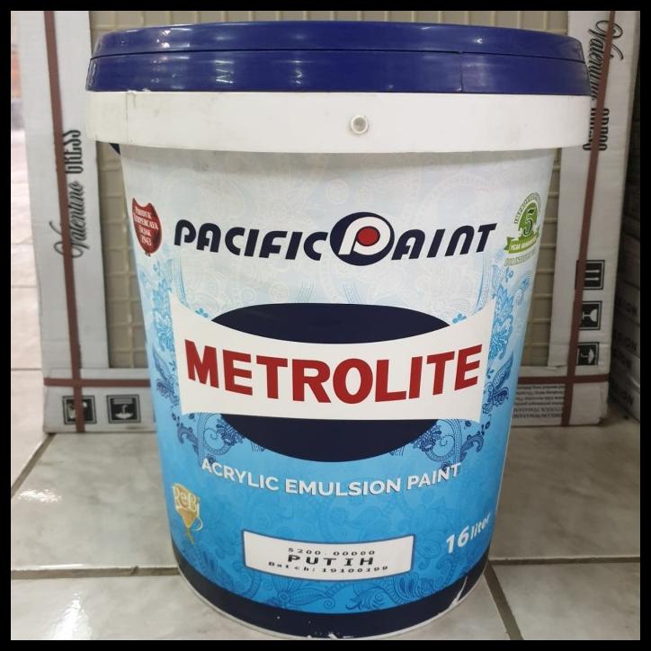 Jual CAT TEMBOK METROLITE WARNA PUTIH KEBIRUAN (16 LITER) | Shopee ...
