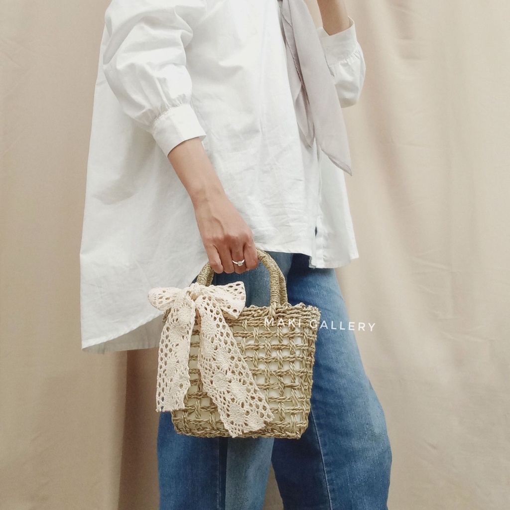 Jual Tas Anyaman Mendong Kerajinan Pandan Bali Handmade Tradisional ...