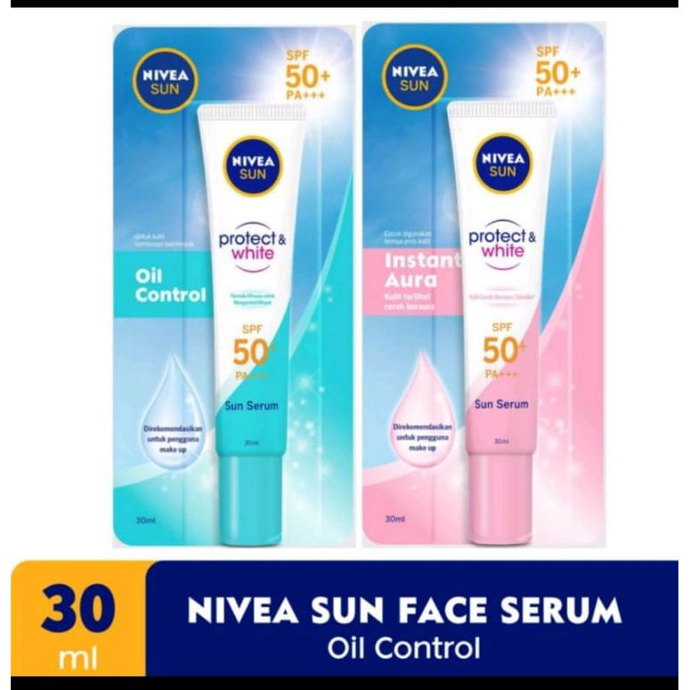Jual NIVEA SUN FACE SERUM INSTANT AURA/OIL CONTROL SUNSCREEN SPF50 ...