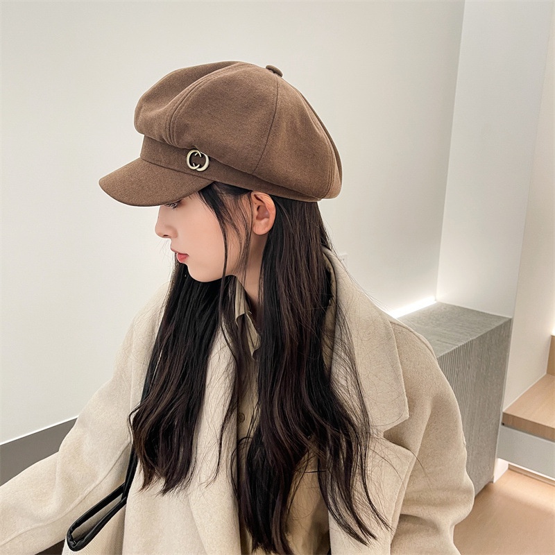 Jual Topi Baret Oktagonal Gaya Korea/Inggris Untuk Wanita /Topi Fashion ...