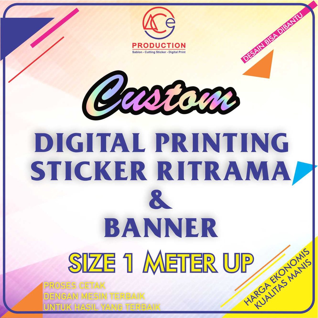 Jual CETAK STIKER DINDING/ PRINT STICKER METERAN VINYL RITRAMA | Shopee ...