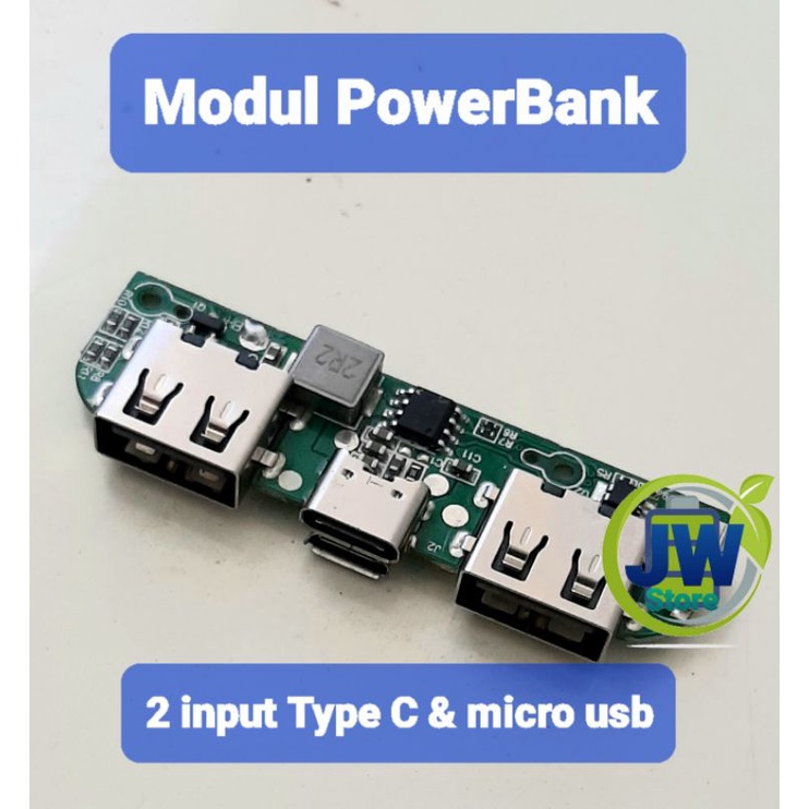 Jual Modul PowerBank 2 input Type C & Micro Usb (copotan Normal ...