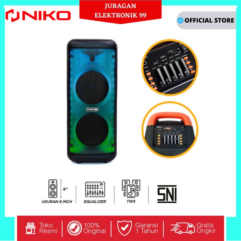 Jual speaker NIKO DINO 8A NIKO Speaker Trolley Dino 8 Series | Shopee ...