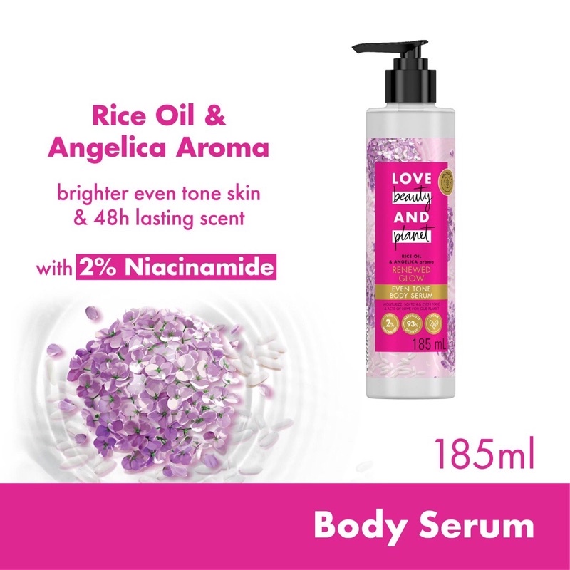 Jual Love Beauty & Planet Rice Oil & Angelica Brightening Body Serum ...