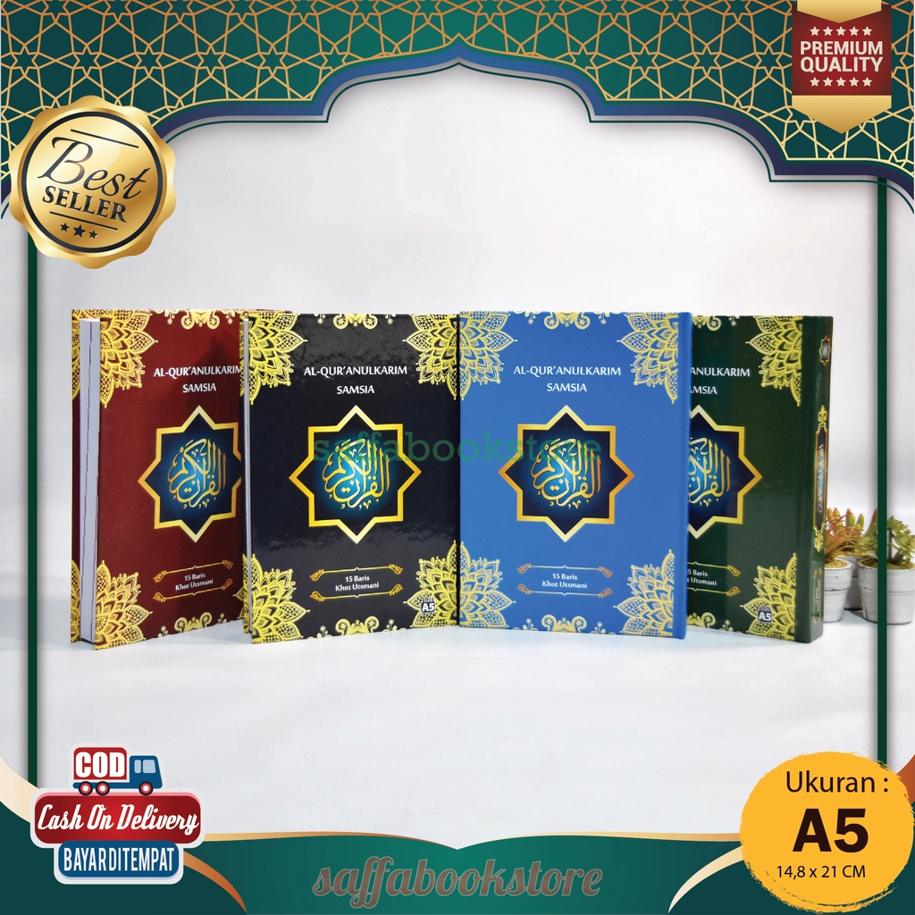 Jual COD - Mushaf Al Quran Samsia A4 dan A5 Khot Utsmani Ukuran Besar ...
