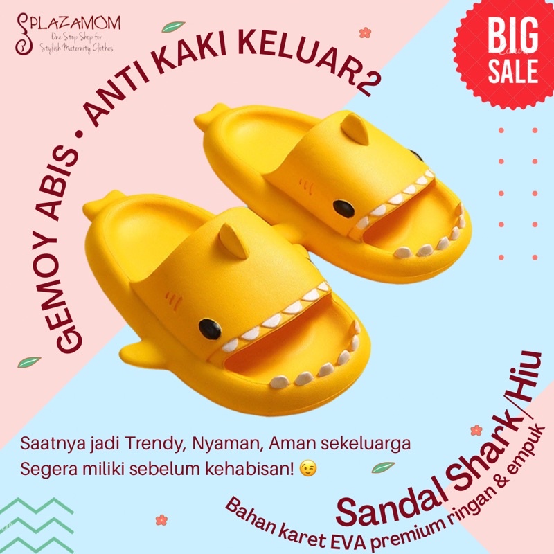Jual Sandal hiu shark EVA karet ANAK kids kid Laki Perempuan girl boy ...