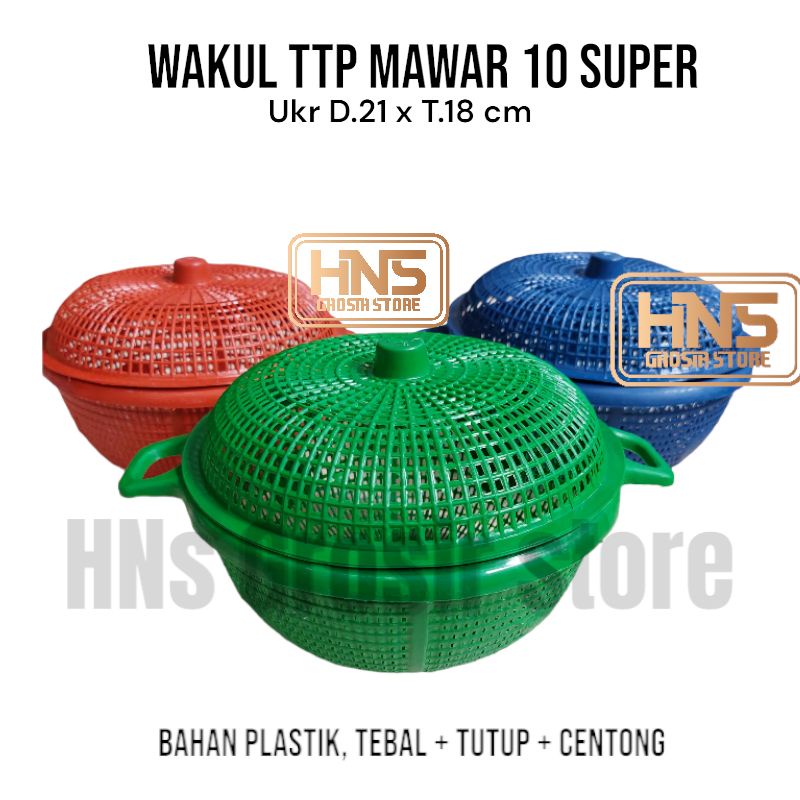 Jual Wakul nasi plus tutup mawar 10 super plastik | Shopee Indonesia