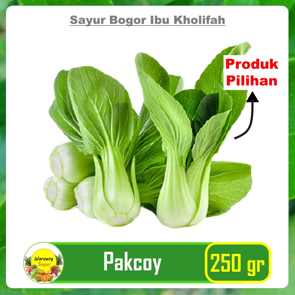 Jual Pakcoy Sawi Daging 250 Gram Makanan Sayur Sayuran Segar Bogor ...