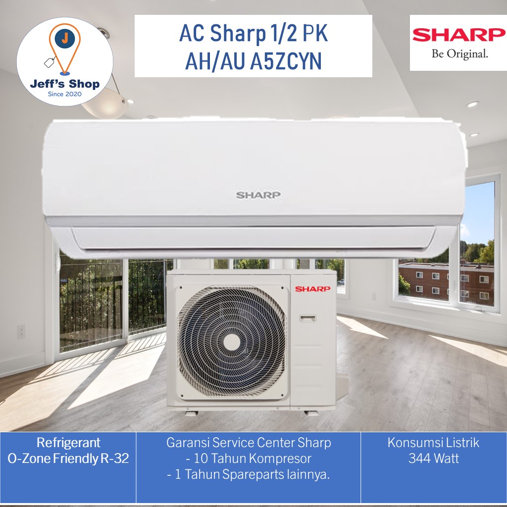 Jual AC Sharp 1/2 PK Split Standard AH-A5ZCY | Shopee Indonesia