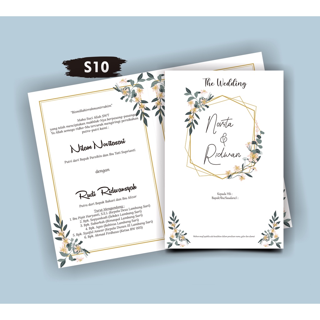 Jual Undangan Pernikahan / Ngunduh Mantu / Undangan Rustik | Shopee ...