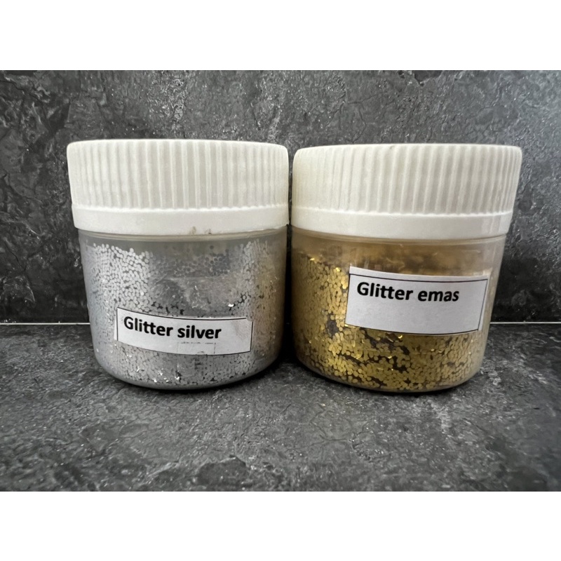 Jual Serbuk Glitter Emas Silver L5 L6 30GR/Powder Gold/Pewarna Emas ...