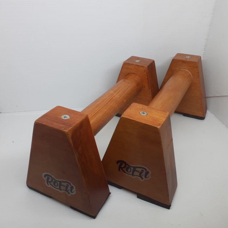 Jual Alat Bantu Push Up Bar Mini Parallettes Calisthenic Kayu Rofit ...
