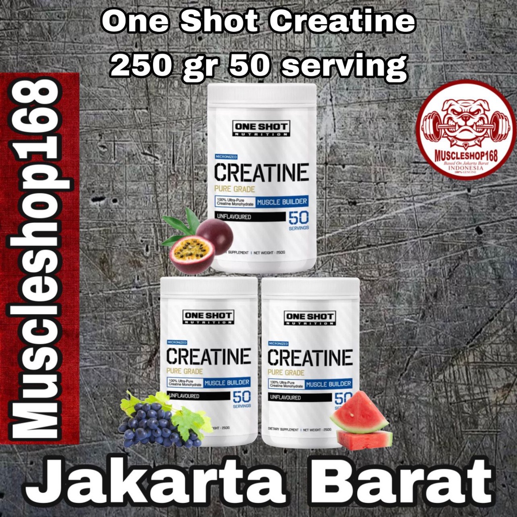 Jual One Shot Creatine 250 gr + Taurine 50 Serv Explosive Strengh ...
