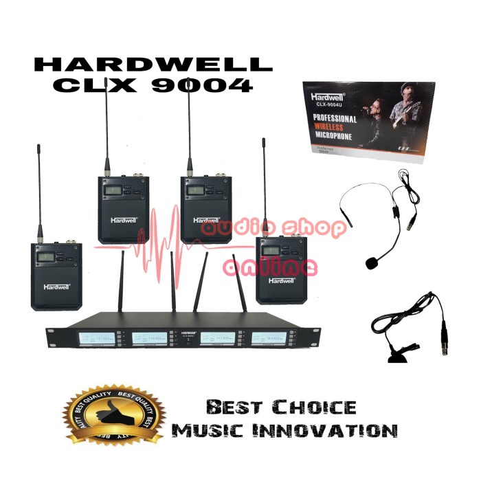 Jual Mic Wireless Hardwell CLX 9004 Multi Channel Double Clipon Headset ...
