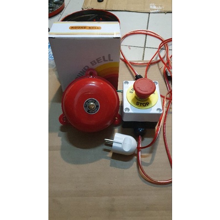Jual bell ground bell kring alarm 100mm pabrik sirine set tingal pakai ...