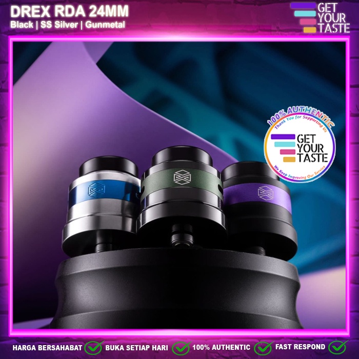 Jual DREX RDA 24MM by Druga x Hexohm 100% Authentic Atomizer | Shopee ...