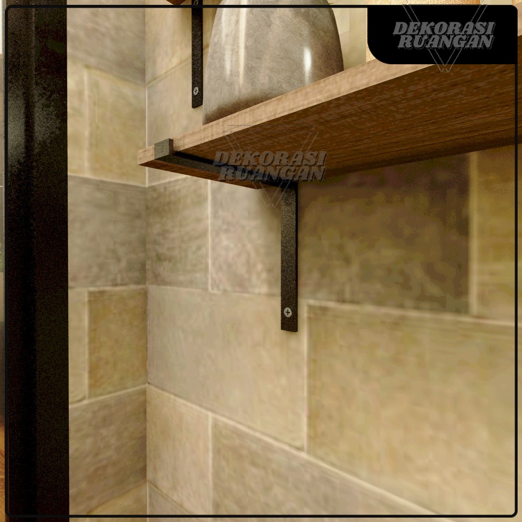 Jual Rak Besi Siku Rak Dinding Minimalis Gantung Tempel Tembok Hiasan ...