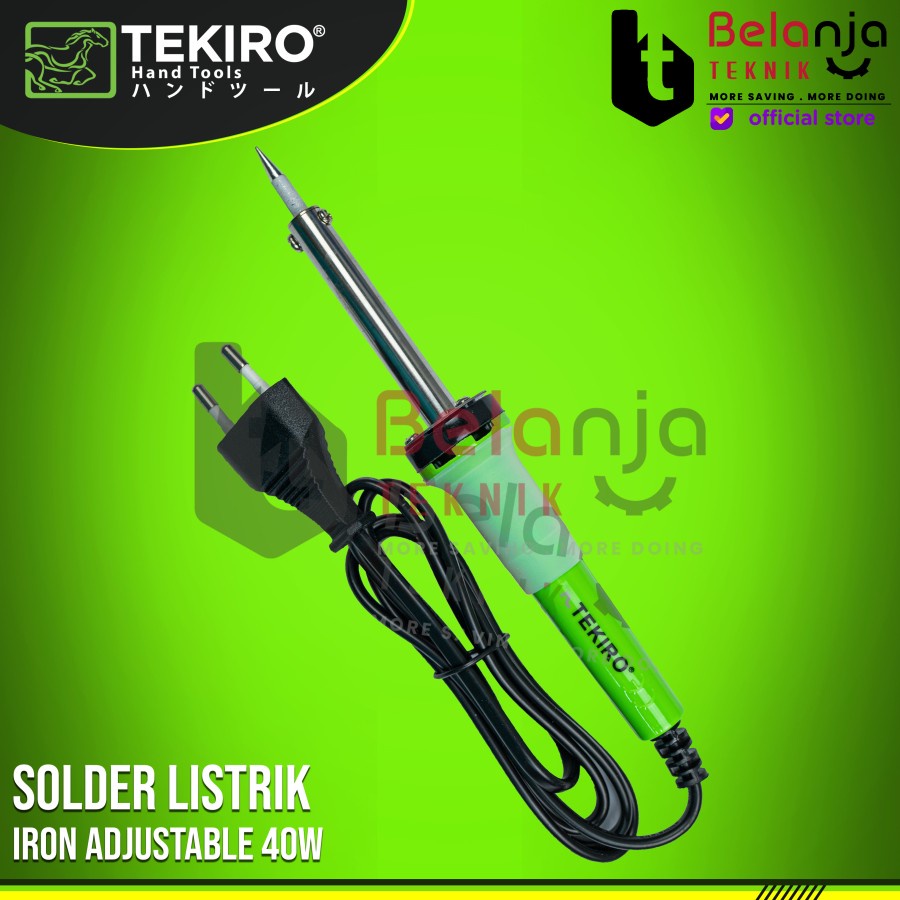 Jual TEKIRO Iron Adjustable 40W Solder Listrik Alat Soldering 40 Watt ...