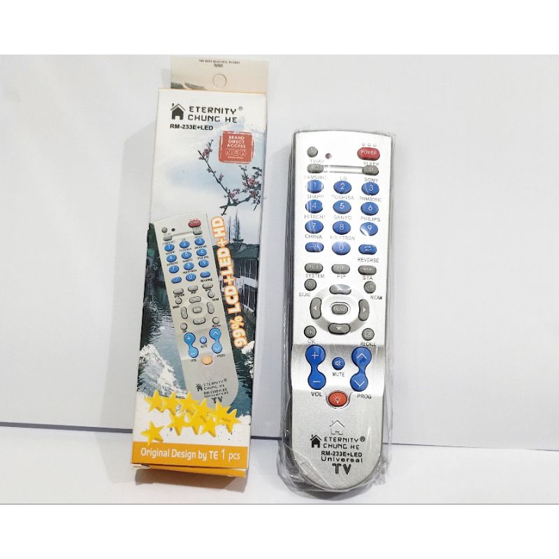 Jual Remote TV Universal RM-233E+ / RM233E+ LCD LED Tabung Samsung-LG-Sharp-Hitachi-Sanyo-Philip ...