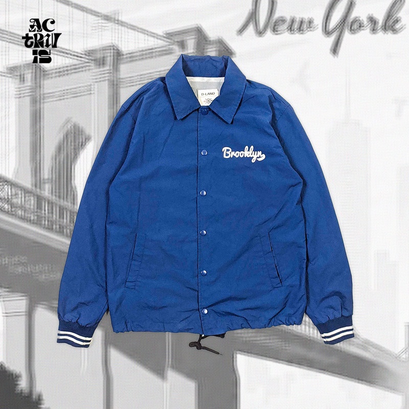 Jual Jacket Coach Brooklyn Size M Biru | Shopee Indonesia