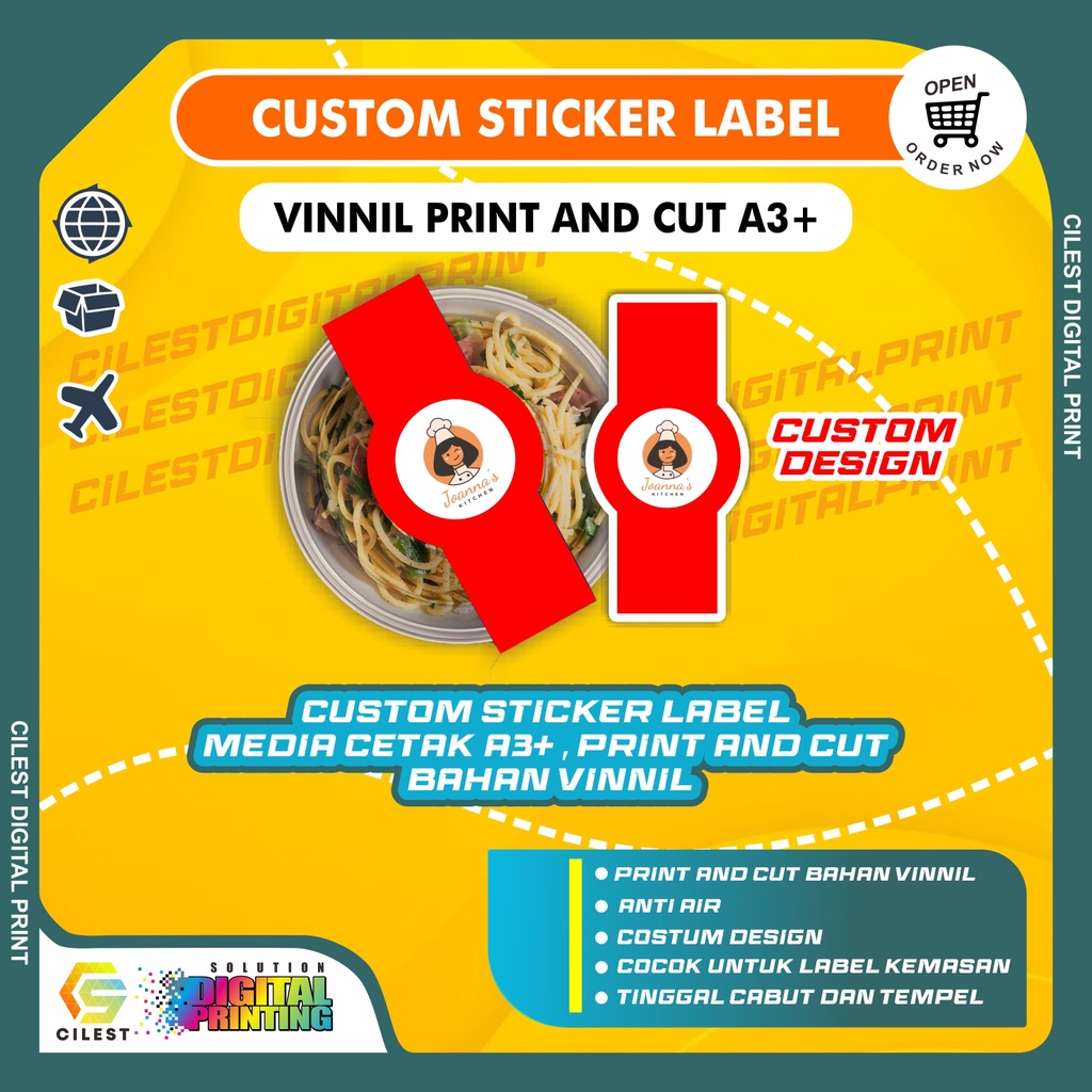 Jual COSTUM STICKER LABEL VINNIL A3 PRINT AND CUT , FULL COLOR | Shopee ...