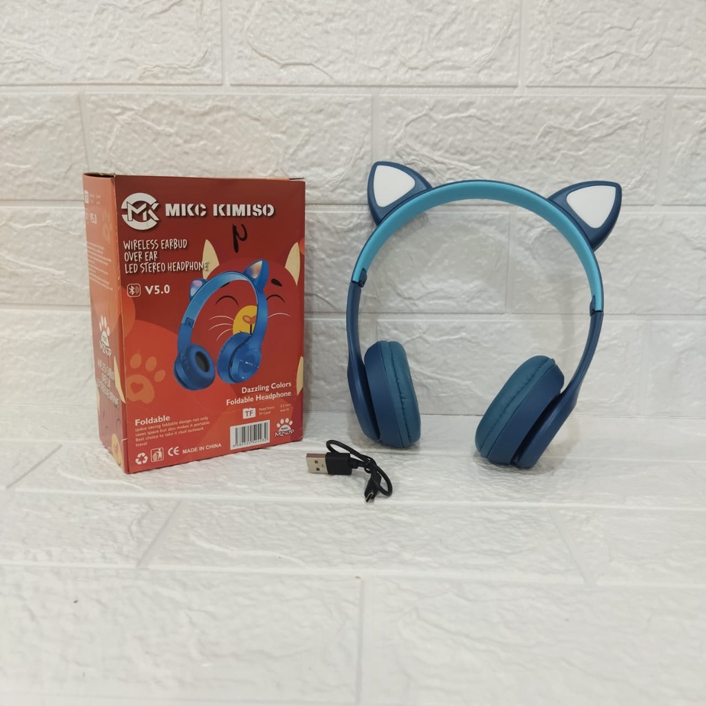 Jual AX CELL --- Headset Telinga Kucing P47m Headphone Bercahaya ...