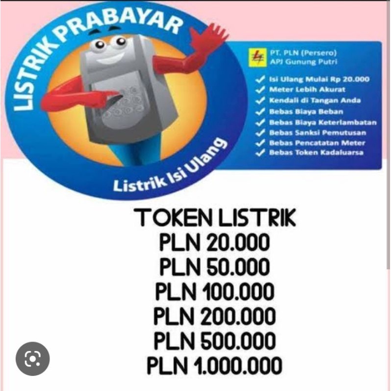Jual TOKEN LISTRIK/PULSA LISTRIK AMANAH | Shopee Indonesia