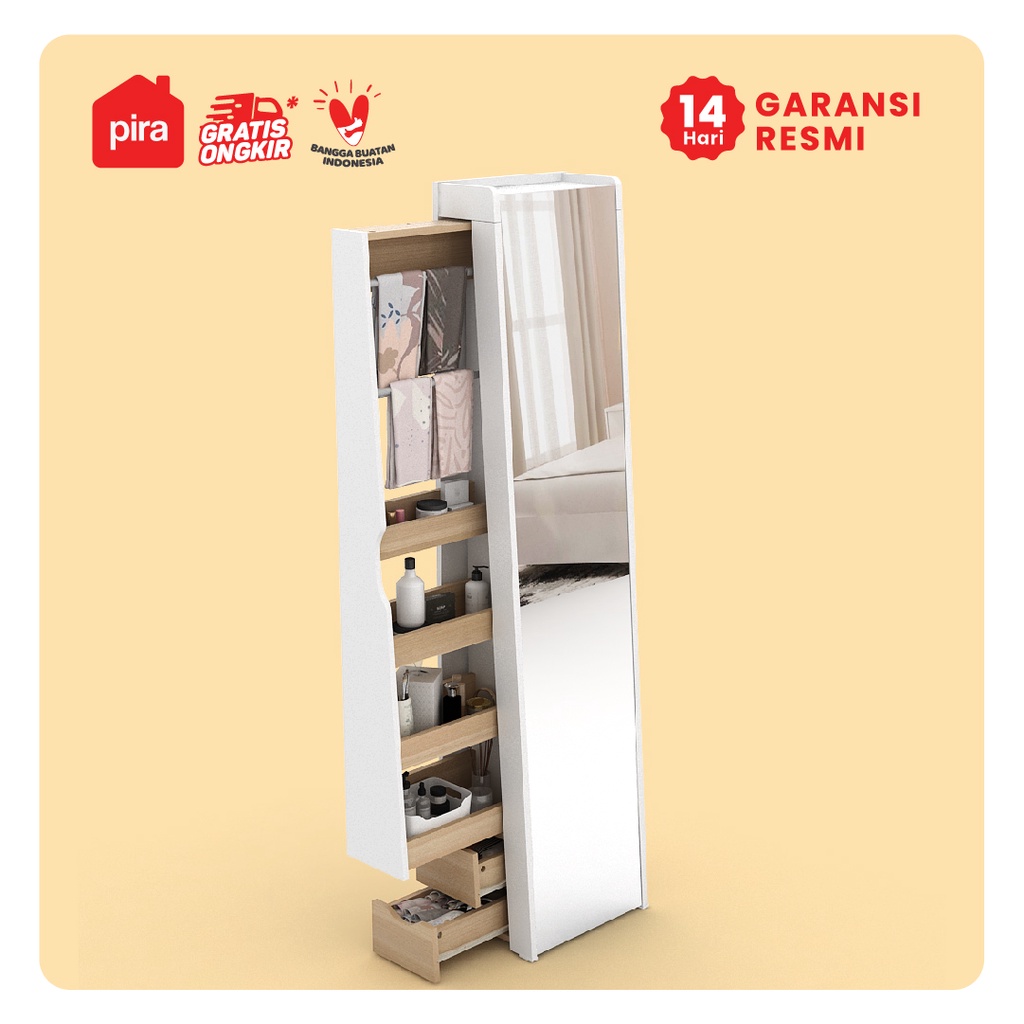 Jual Pira - Sada DS40 Cermin Berdiri Full Body dengan Laci dan Rak ...